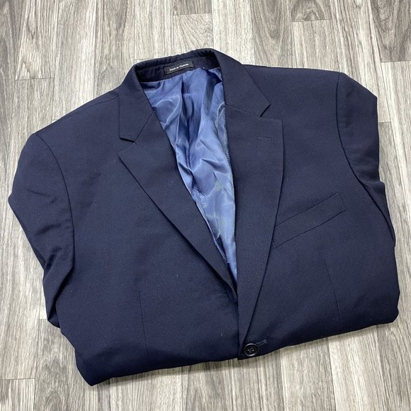 Pronto Uomo | Suits & Blazers | Pronto Uomo Button Front Wool Dark Blue ...